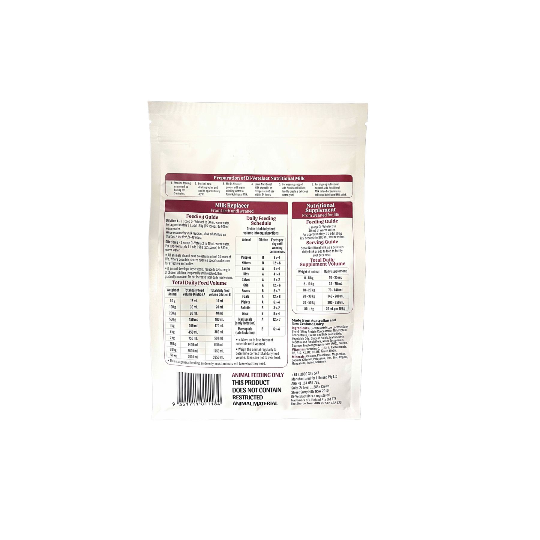 Di-Vetelact | Premium Milk Supplement for Animals – Australian Made